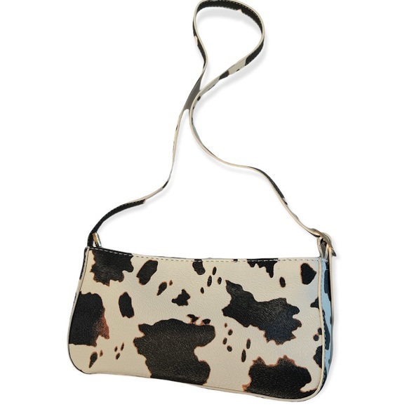Bags | Cow Print Shoulder Bag Handbag Small Purse New Nwt | Poshmark